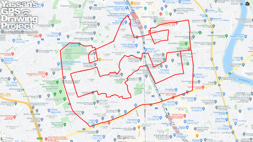 Jack O'Lantern in Akabane, Tokyo 14km | GPS Art .info