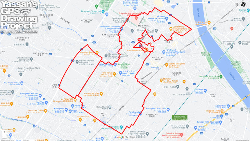 Ganbaro Noto in Moriyama 18km | GPS ART Japan