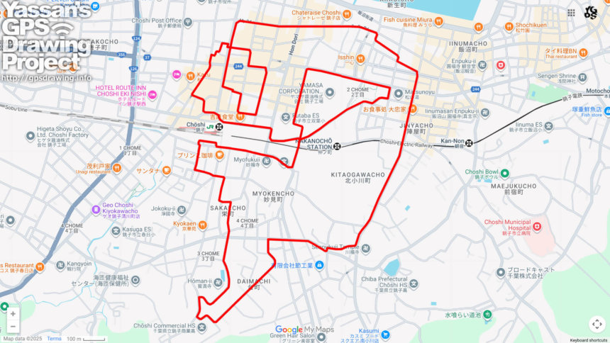 Ghost in Choshi, Chiba pref. 8km | GPS ART Japan